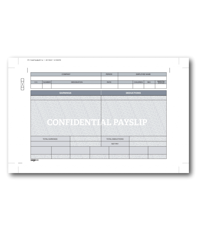 PP1 – Pastel Confidential Continuous Payslip – Official Sage SA Shop